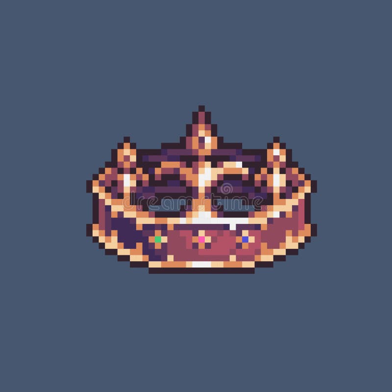 Vector Pixel Art Crown Illustration Icon Stock Vector - Illustration of ...