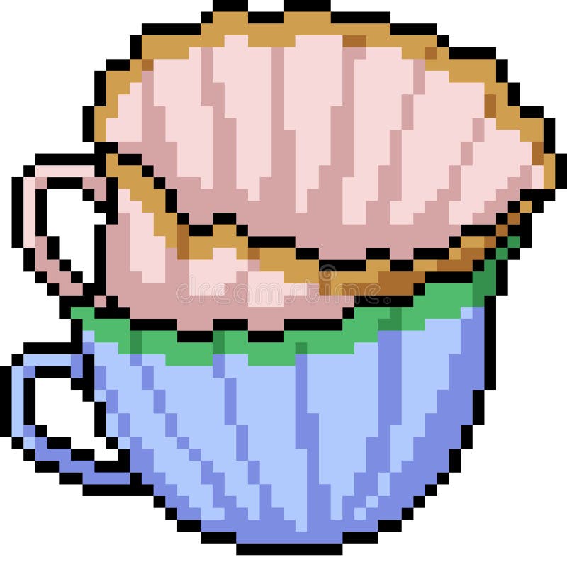 Vector pixel art cup pair stock vector. Illustration of white - 155400061