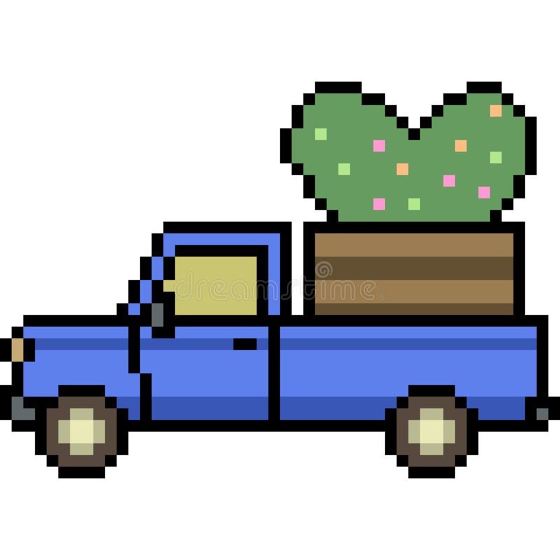 Vector Pixel Art Delivery Pick Up Stock Vector - Illustration of ...