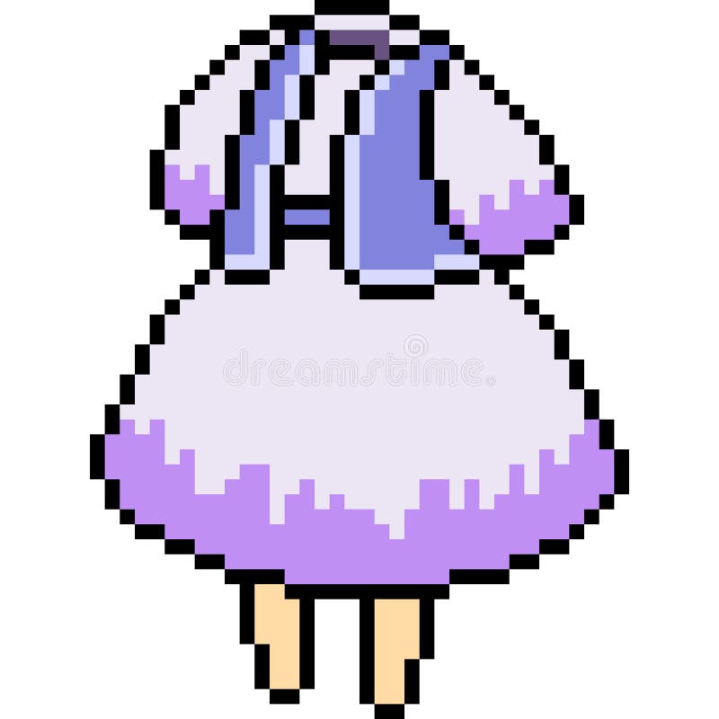 Vector pixel art dress stock vector. Illustration of lovely - 105517999