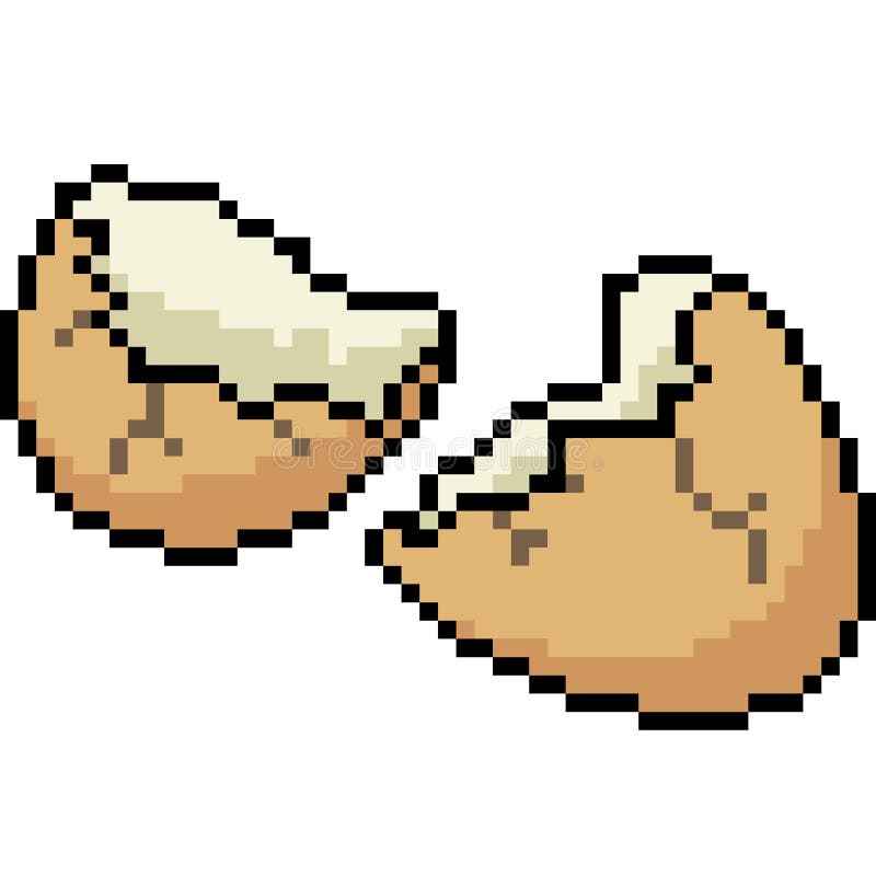 Pixel Crack Easter Egg with Happy Easter Text.8bit. Stock Illustration ...