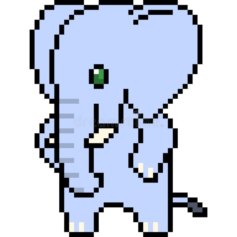 Pixel Elephant Stock Illustrations – 313 Pixel Elephant Stock ...