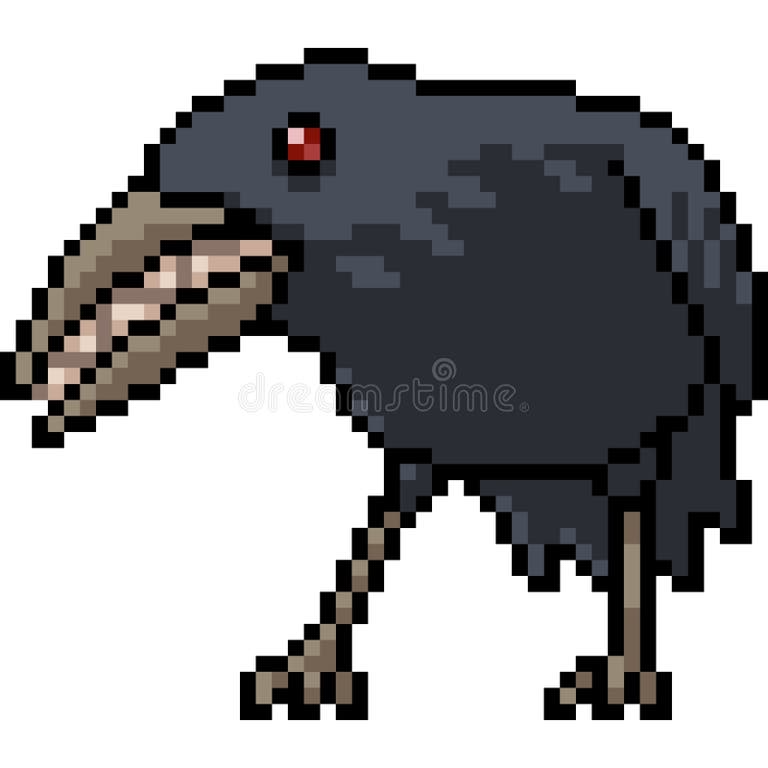 Crow Pixel Stock Illustrations – 106 Crow Pixel Stock Illustrations ...