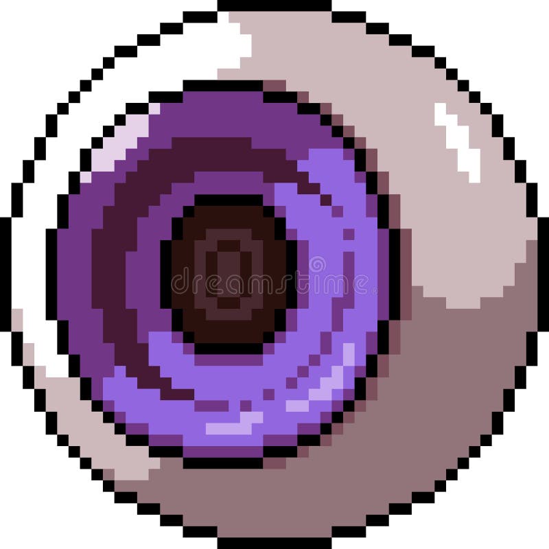 Vector pixel art eye ball stock vector. Illustration of cornea - 149069040