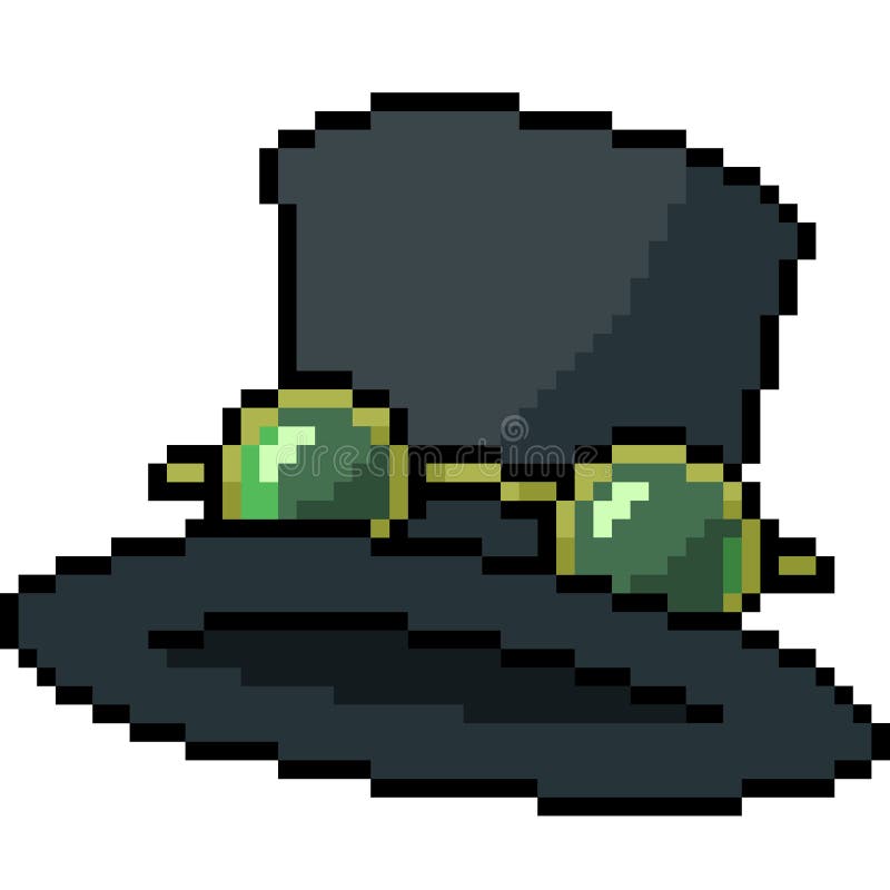 Vector Pixel Art Fashion Hat Stock Vector - Illustration of pixel ...