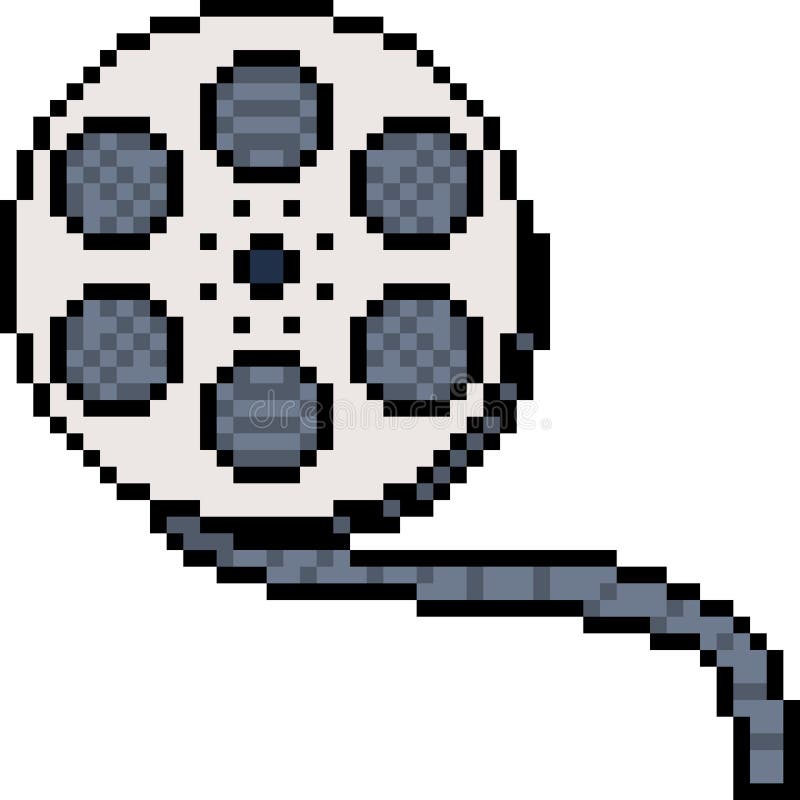 Vector Pixel Art Film Camera Movie Stock Vector - Illustration of ...