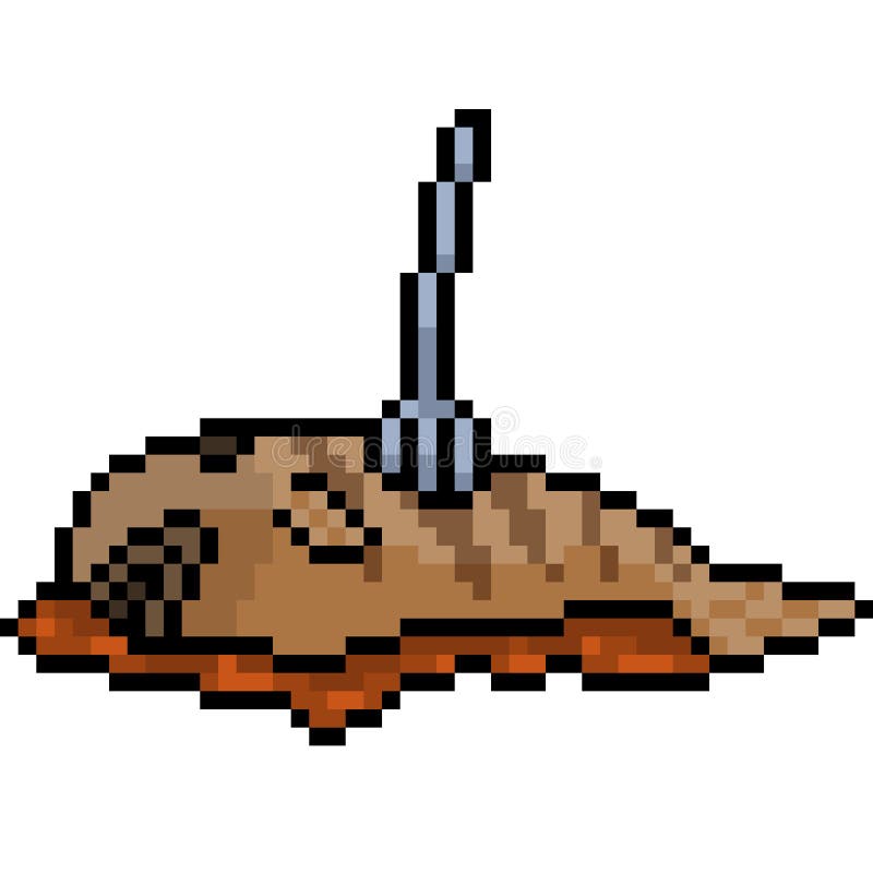 Vector Pixel Art Fish Grill Stock Vector - Illustration of cartoon ...