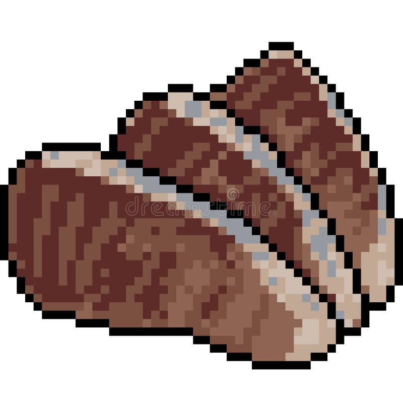 Vector Pixel Art Fish Slice Stock Vector - Illustration of cute, fish ...