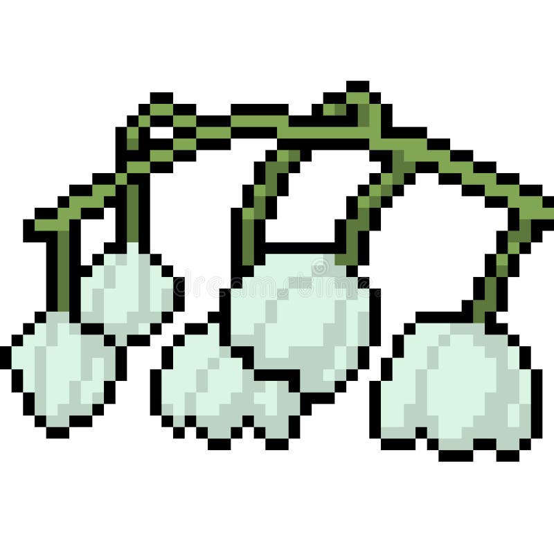 Vector pixel art flower stock vector. Illustration of icon - 117929462