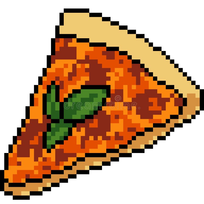 Vector Pixel Art Food Pizza Stock Vector - Illustration of bakery ...