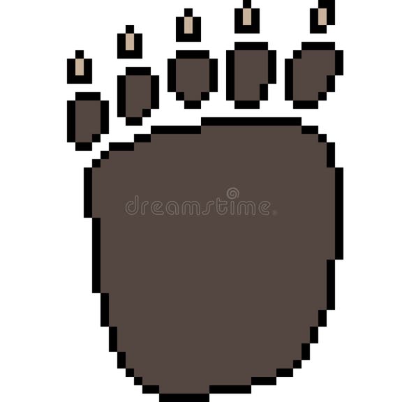 Vector pixel art footprint stock vector. Illustration of icon - 102309046
