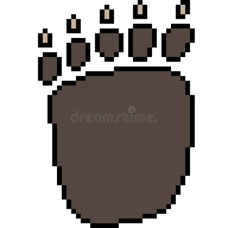 Vector pixel art footprint stock vector. Illustration of icon - 102309046