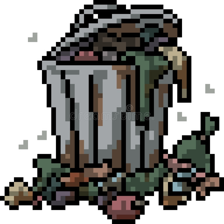 Pixel Trash Can Stock Illustrations – 668 Pixel Trash Can Stock ...