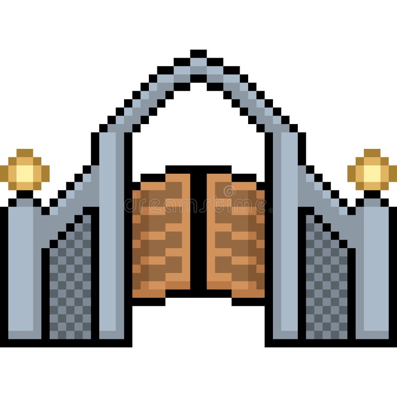 Vector pixel art gate stock vector. Illustration of gate - 114948766