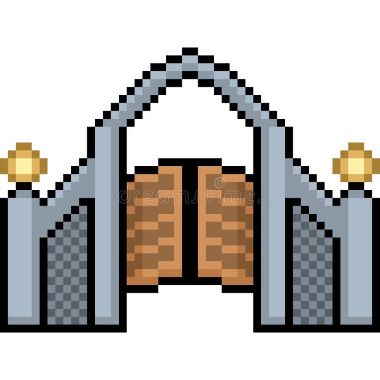 Vector pixel art gate stock vector. Illustration of gate - 114948766