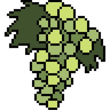 Vector pixel art grape stock vector. Illustration of fruit - 103311101