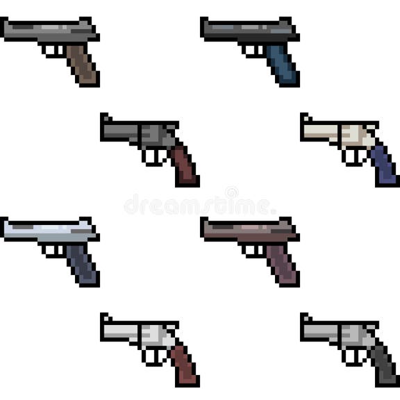 Pixel Revolver Stock Illustrations – 55 Pixel Revolver Stock ...