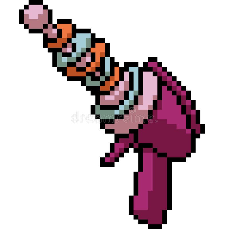 Vector pixel art gun toy stock vector. Illustration of cartoon - 165731508