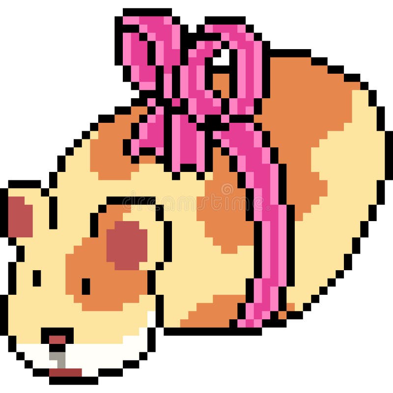 Vector Pixel Art Hamster Pet Stock Vector - Illustration of present ...