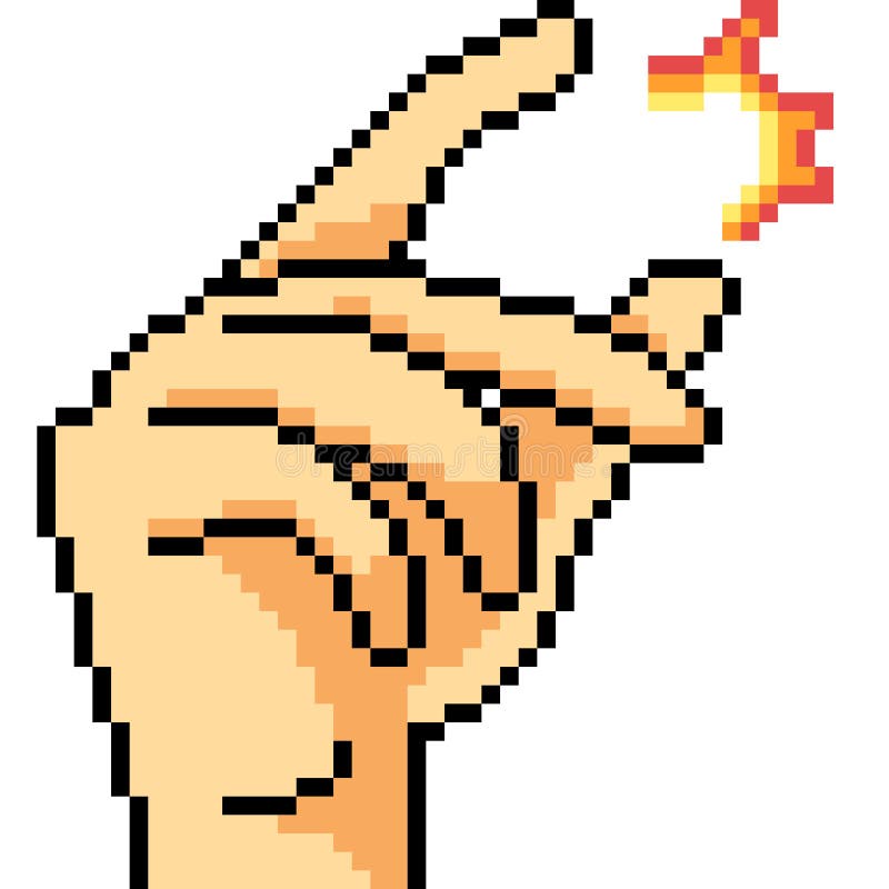 Pixel Art Snap Finger Like Easy Icon Stock Vector - Illustration of ...