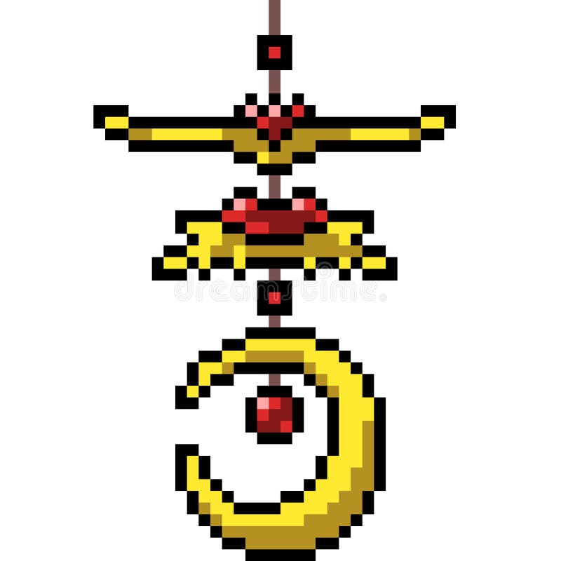 Vector Pixel Art Holy Charm Stock Vector - Illustration of cute ...