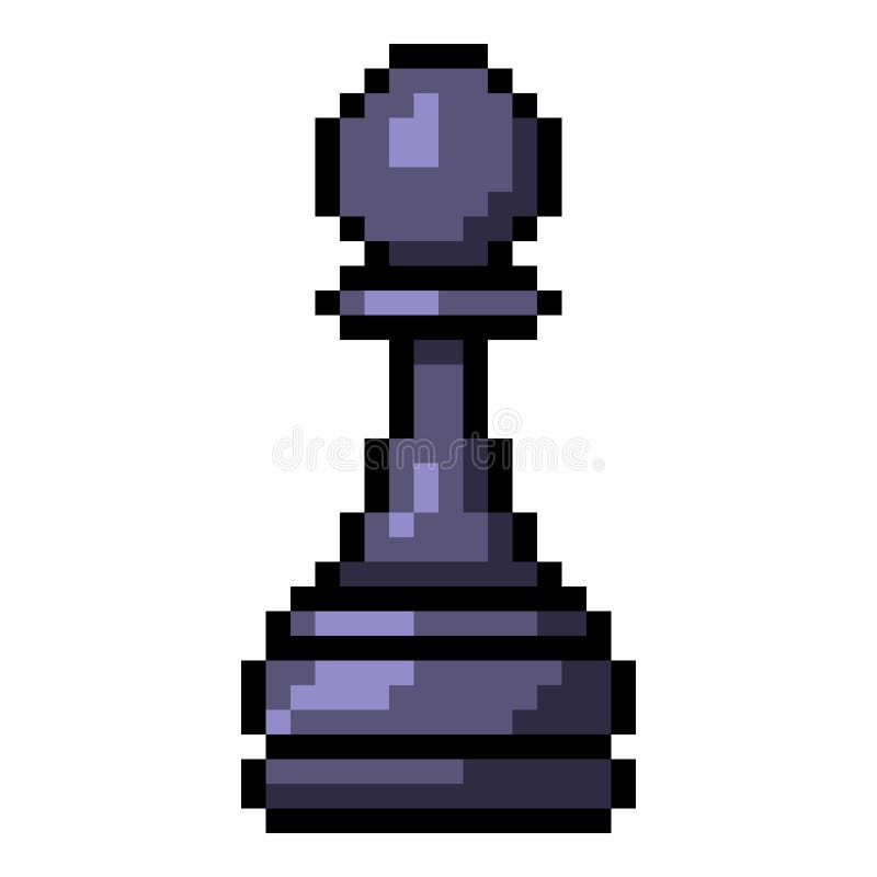 Vector Pixel Art Chess King Stock Vector - Illustration of icon, pawn ...