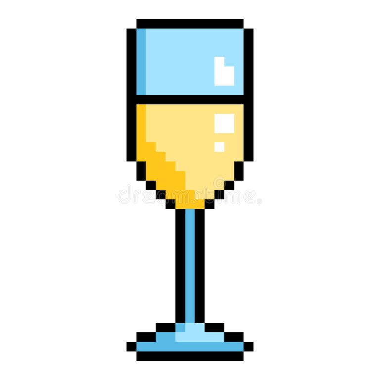 Pixel Art Icon Champagne Glass Stock Illustrations – 129 Pixel Art Icon ...
