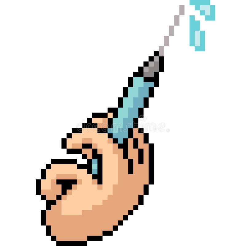 Vector Pixel Art Injection Needle Stock Vector - Illustration of doctor ...