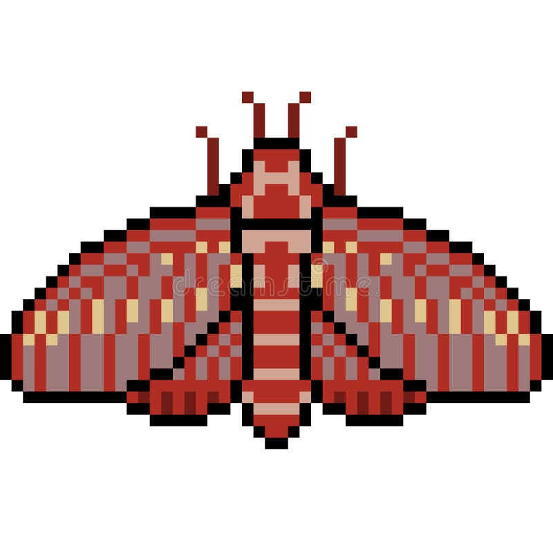 Pixel Art Insect Moth Stock Illustrations – 80 Pixel Art Insect Moth ...