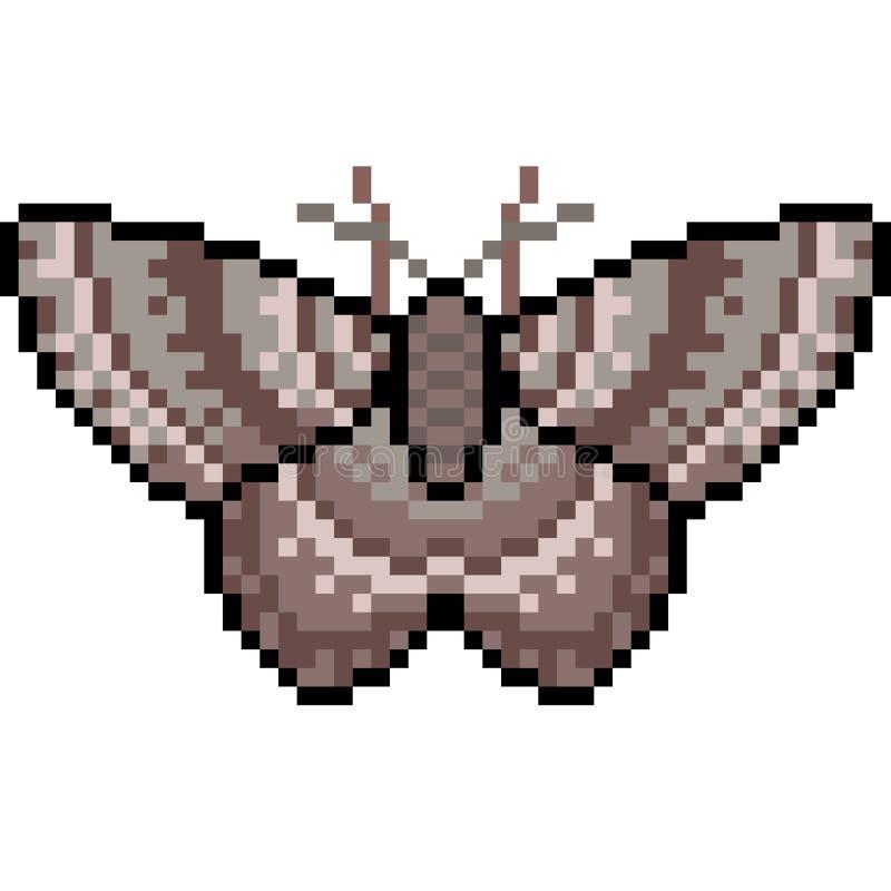 Pixel art insect moth stock vector. Illustration of butterfly - 102862047