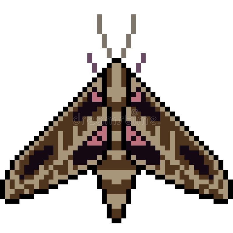 Pixel Art Insect Moth Stock Illustrations – 76 Pixel Art Insect Moth ...