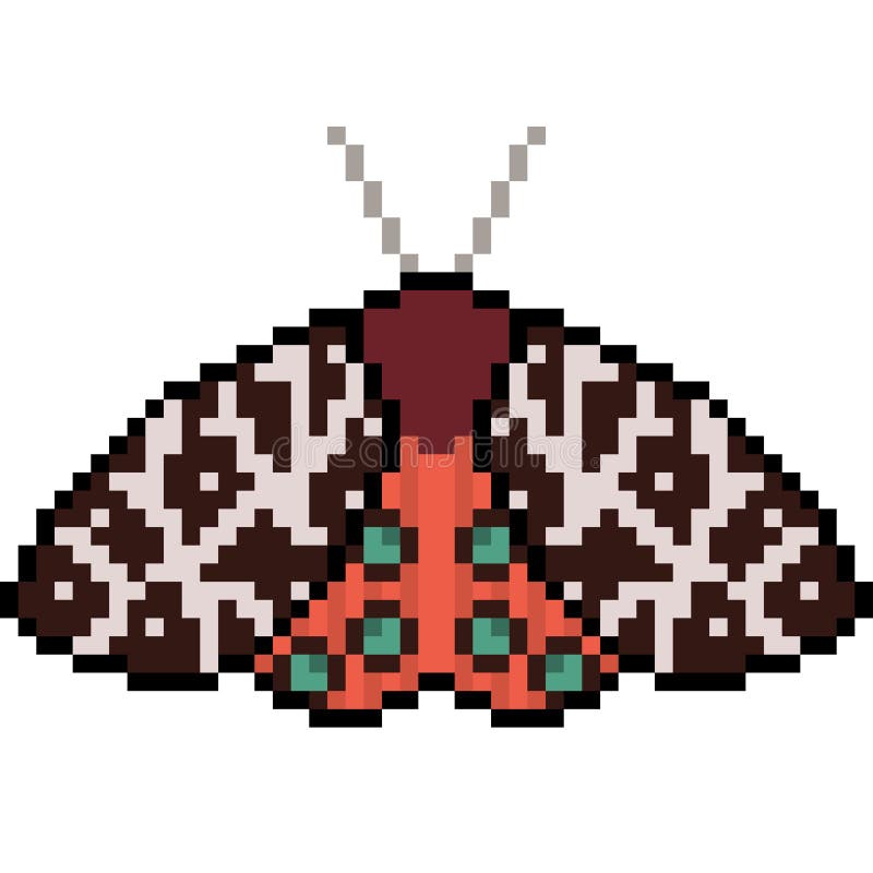 Pixel Art Insect Moth Stock Illustrations – 76 Pixel Art Insect Moth ...