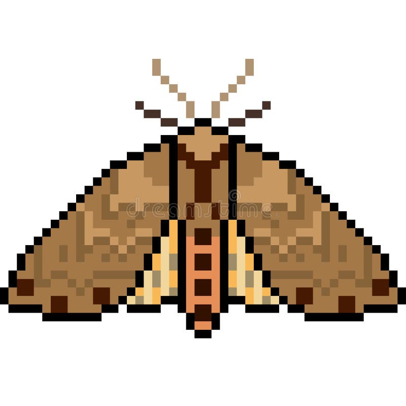 Pixel Art Insect Moth Stock Illustrations – 80 Pixel Art Insect Moth ...
