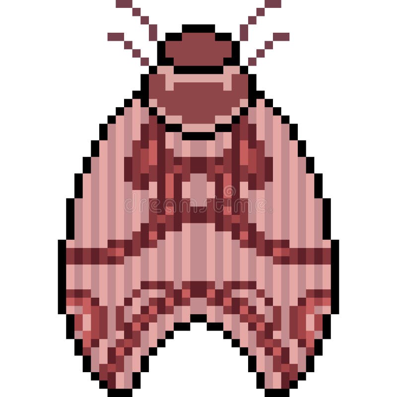 Pixel Art Insect Moth Stock Illustrations – 80 Pixel Art Insect Moth ...