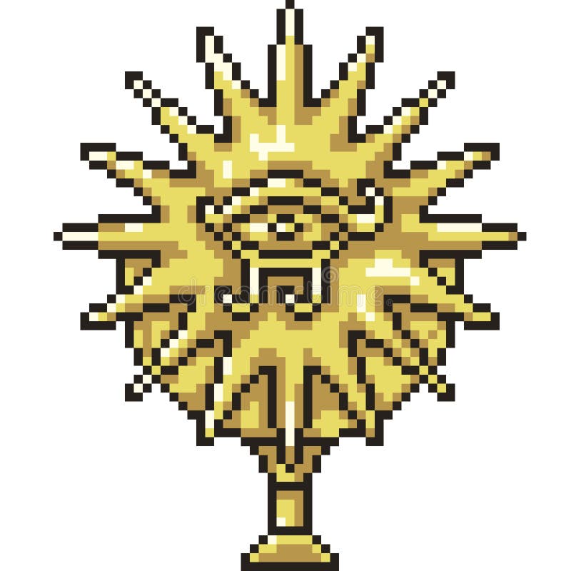 Vector Pixel Art Abstract Artifact Stock Vector - Illustration of ...