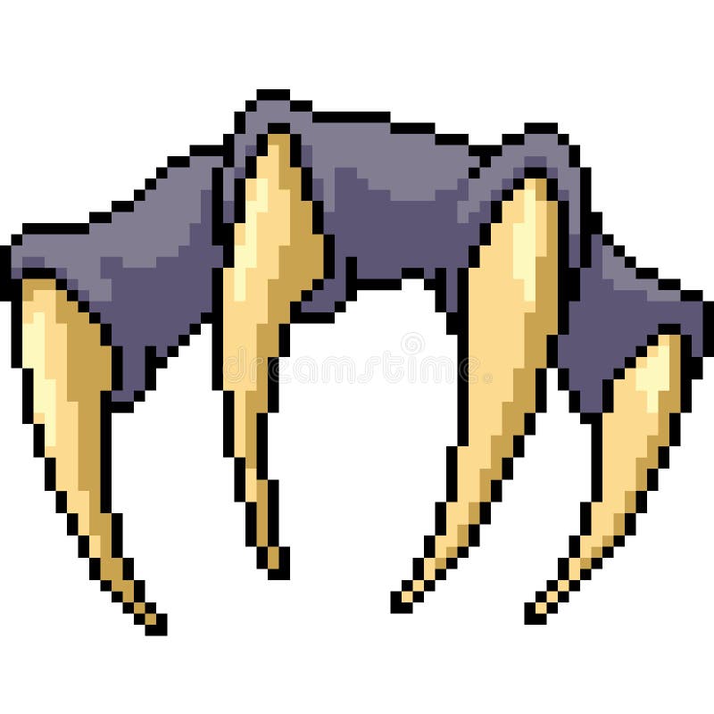 Vector Pixel Art Animal Claw Stock Vector - Illustration of vector ...