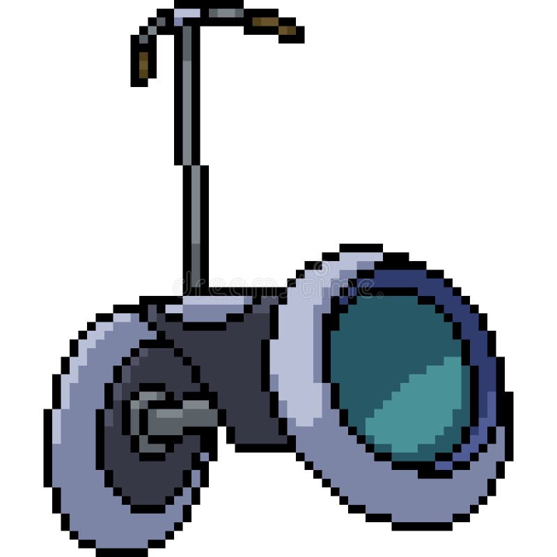 Vector Pixel Art Future Scooter Stock Vector - Illustration of cartoon ...