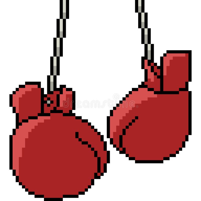 Vector Pixel Art Glove Hang Stock Vector - Illustration of cute ...