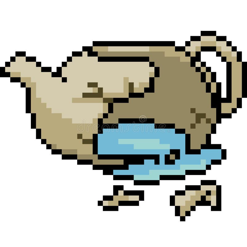 Vector pixel art jar break stock vector. Illustration of pixel - 124322518