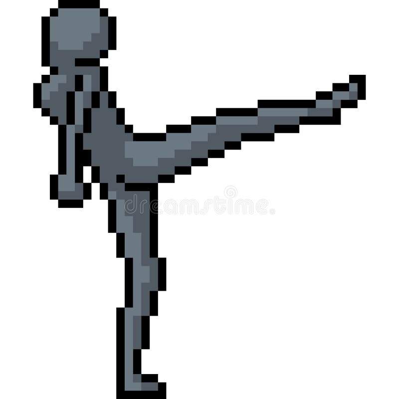 Vector Pixel Art Kick Fight Stock Vector - Illustration of vector ...