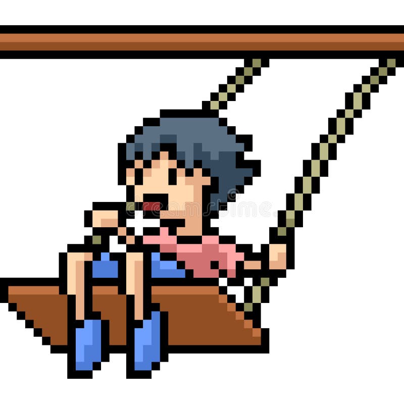 Vector Pixel Art Kid Playground Stock Vector - Illustration of ball ...