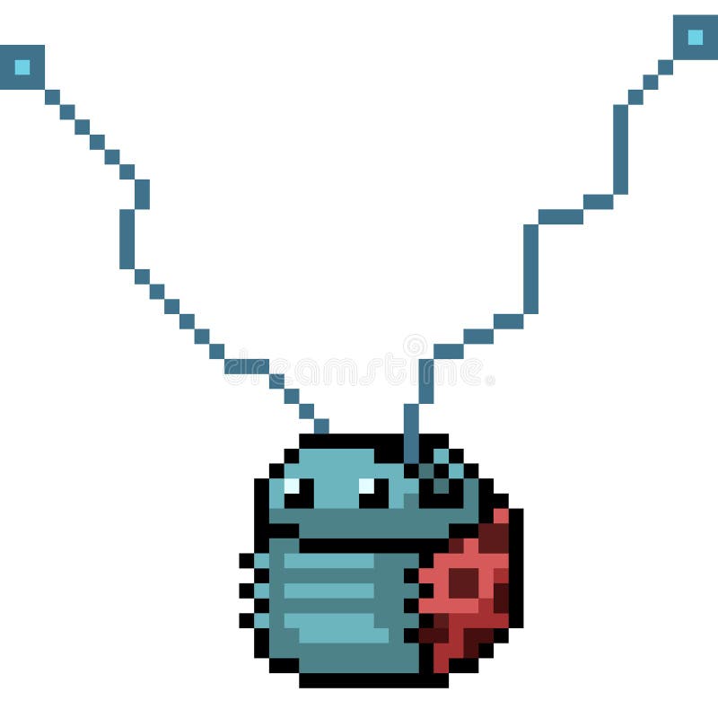 8-bit Pixel of Ladybug. Animal Pixels in Vector Stock Vector ...