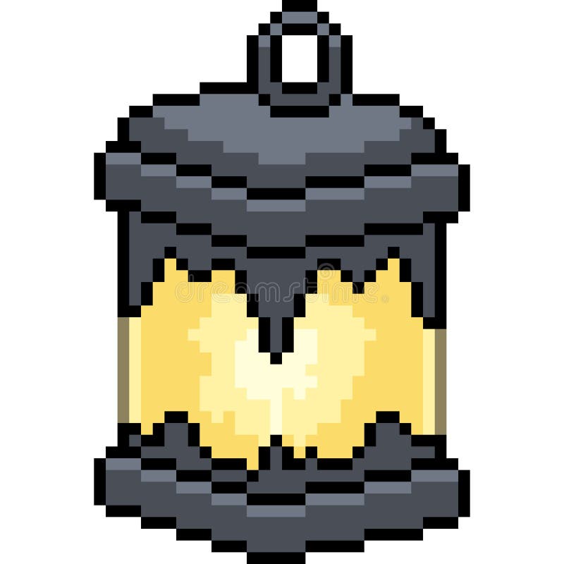Vector pixel art lamp stock vector. Illustration of lamp - 112954337