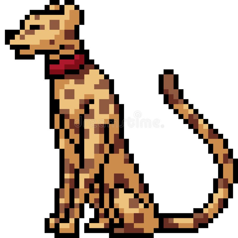 Vector pixel art leopard stock vector. Illustration of cute - 165198915