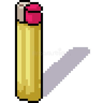 Vector pixel art lighter stock vector. Illustration of icon - 152392445