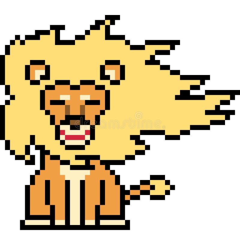 Pixel Lion Stock Illustrations – 336 Pixel Lion Stock Illustrations ...