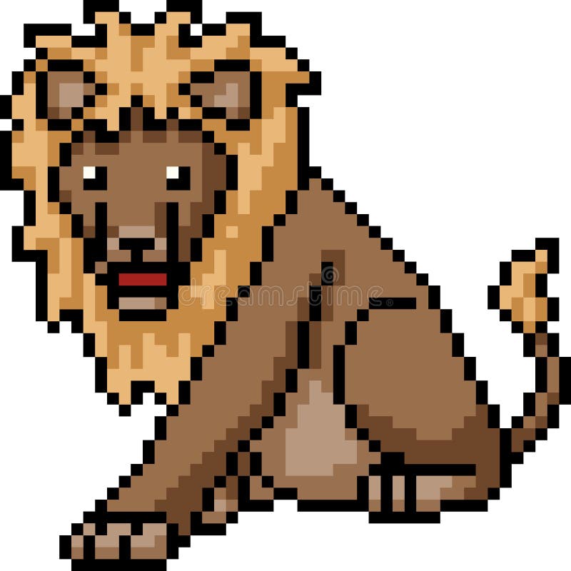 Pixel Lion Stock Illustrations – 667 Pixel Lion Stock Illustrations ...