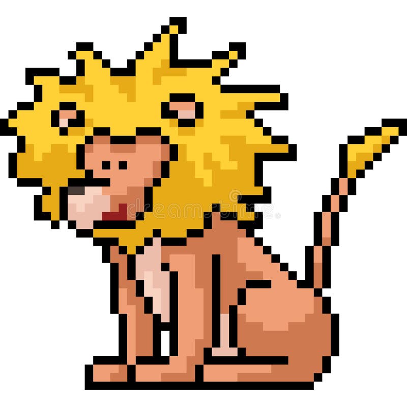 Pixel Lion Stock Illustrations – 383 Pixel Lion Stock Illustrations ...