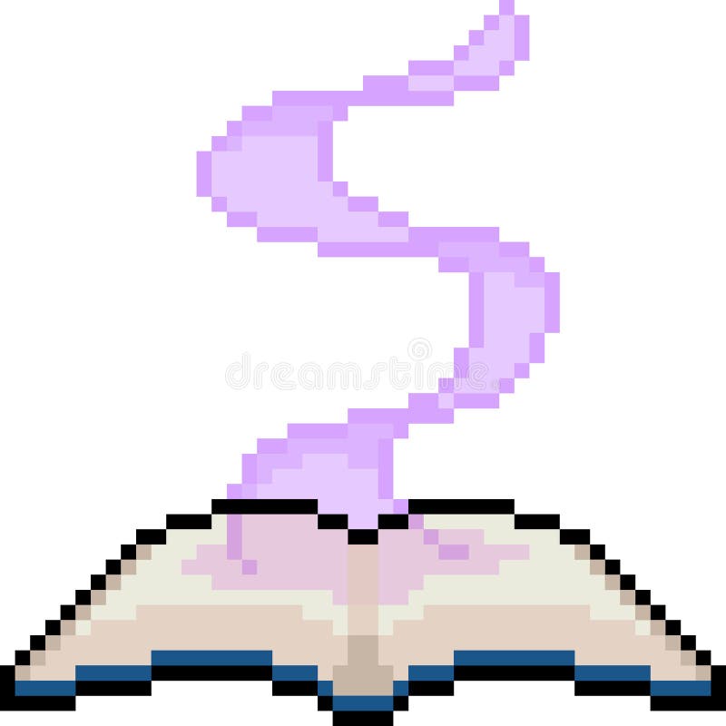 Vector Pixel Art Magic Book Stock Vector - Illustration of item, cute ...