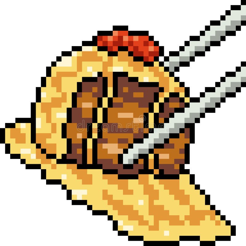 Vector Pixel Art Meat Snack Stock Vector - Illustration of cute, food ...